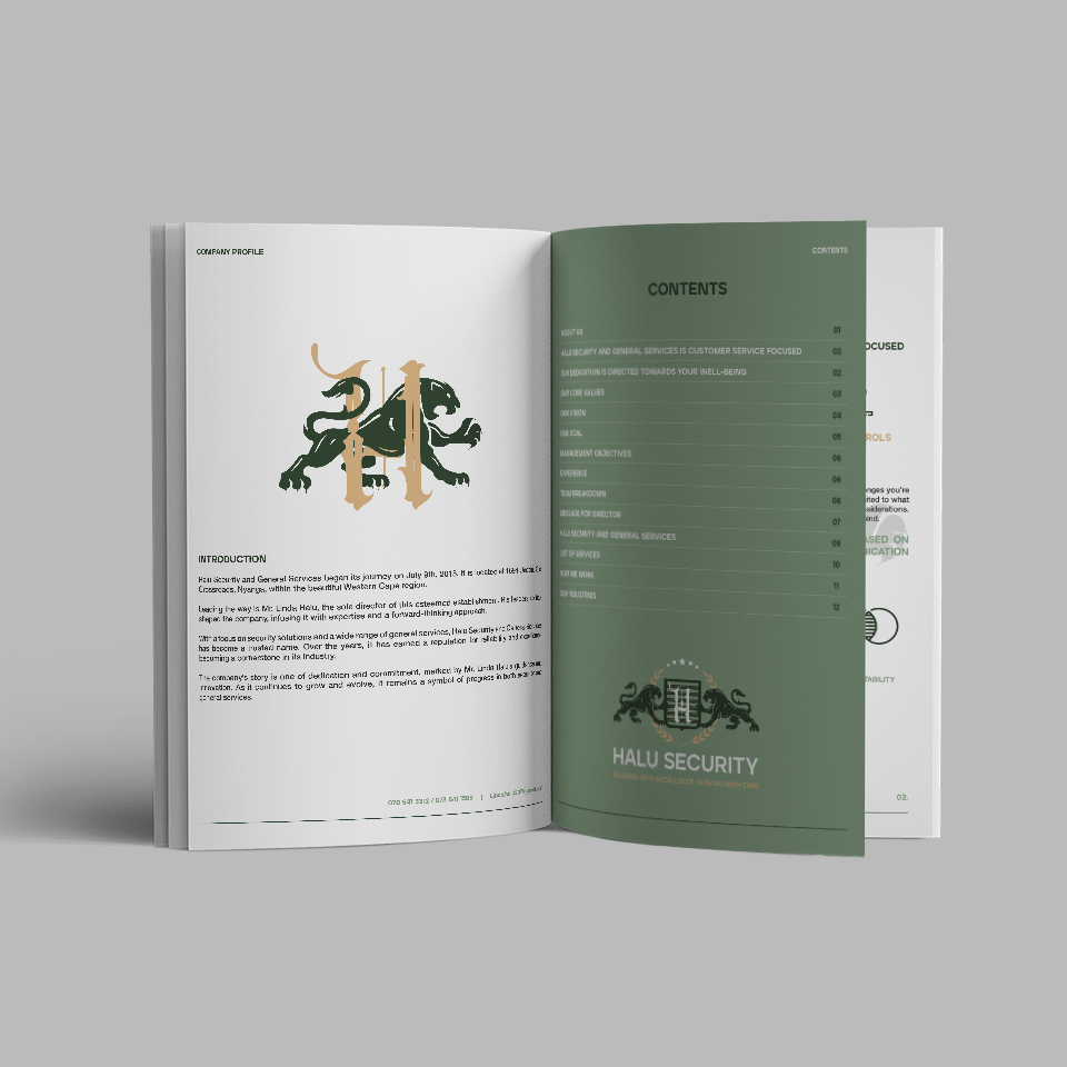 Security Company Profile Design and Website Design South Africa - Mash ...