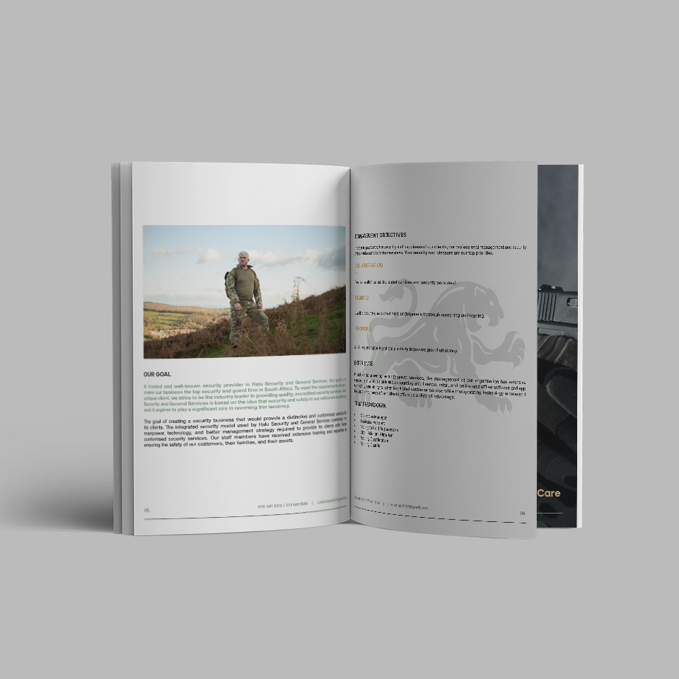 Security Company Profile Design and Website Design South Africa - Mash ...