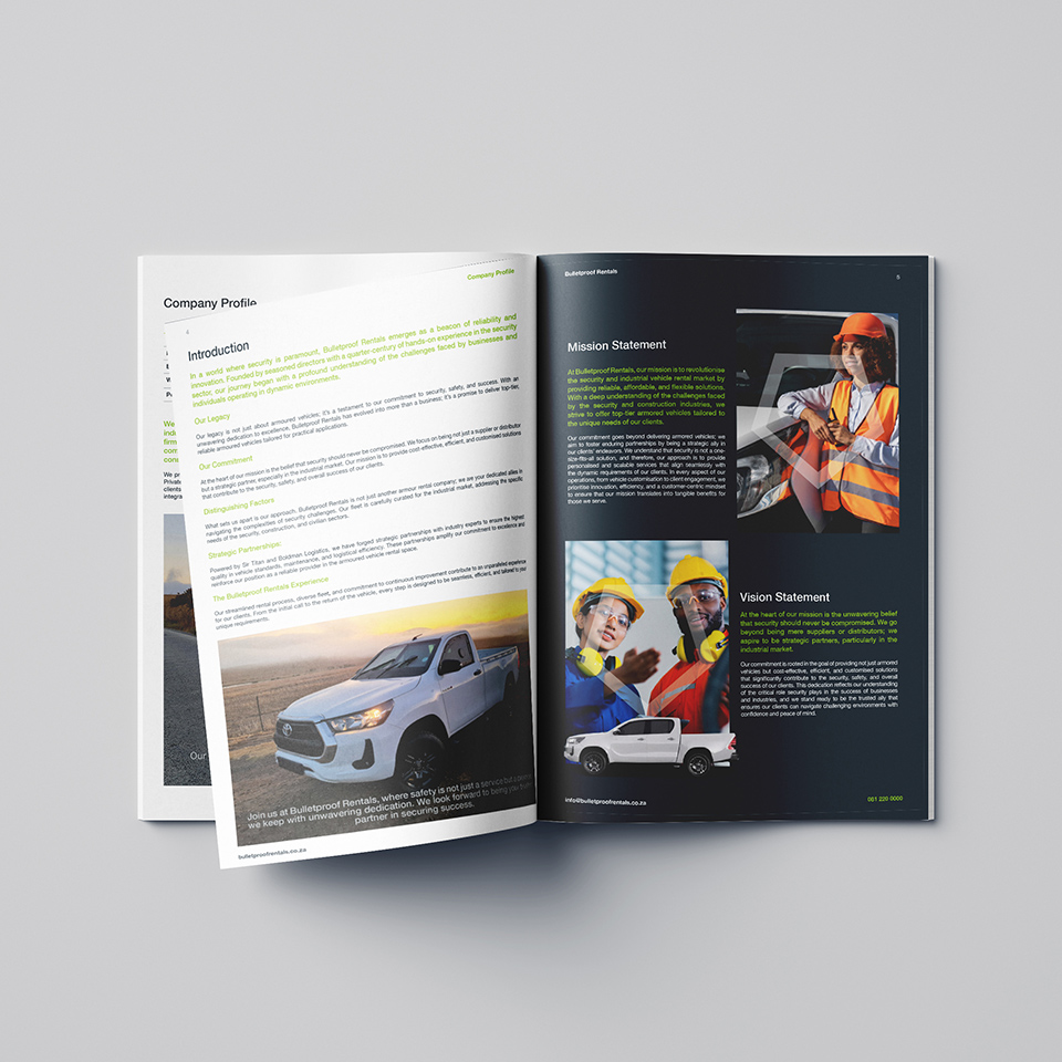 Vehicle Rental Company Profile Design - Mash Up Creative - Company ...