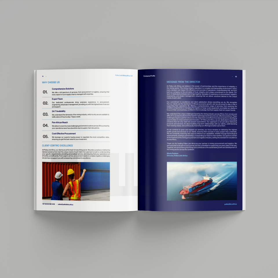 Mining Procurement & Logistics Company Profile and Corporate Identity ...